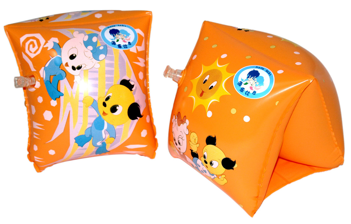 Custom Safe Double Chamber Inflatable Arm Bands / Arm Rings For Kids To ...